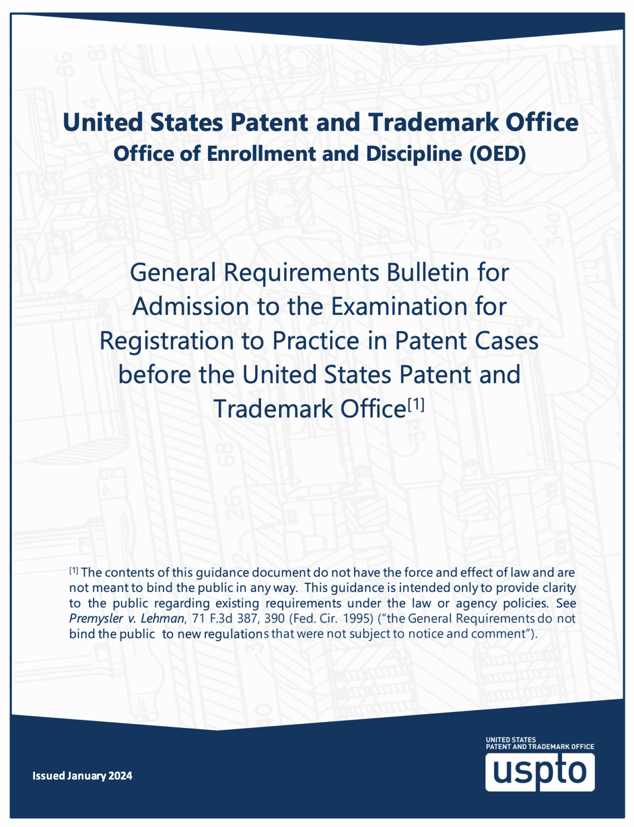 USPTO General Requirements Bulletin - Wysebridge Patent Bar Review